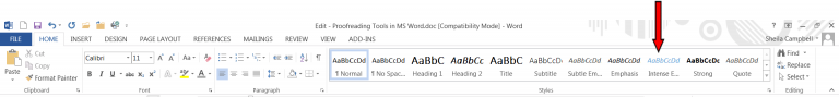 Proofreading Tools in MS Word