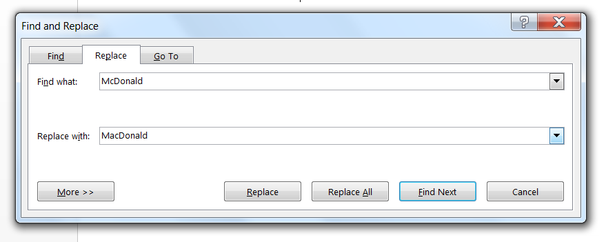 Proofreading Tools in MS Word